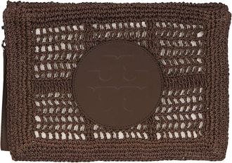 Tory Burch Femme, Sacs, Brun, Taille: ONE Size Ella Hand Crocheted Pouch Bag