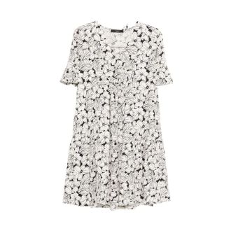 Max Mara Femme, Robes, Blanc, Taille: 40 FR Printed Cotton Jersey Dress