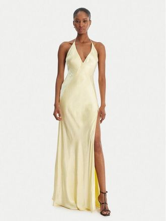 Bardot Bardot Abendkleid Yve Contrast Halter 59315DB Gelb Slim Fit