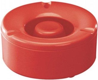 WACA 1810 Windaschenbecher Kunststoffaschenbecher stapelbar und glutfest, Farbe:rot, Gr&ouml;&szlig;e:Dm 125 mm / 50 mm h