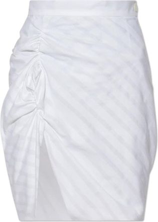 Vivienne Westwood Femme, Jupes, Blanc, Taille: 38 FR Jupe avec drap&eacute; d&eacute;coratif