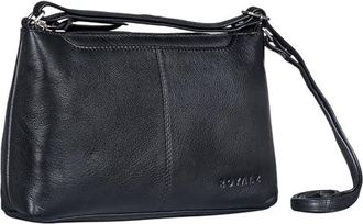 Royalz Missouri Elegant Small Shoulder Bag Ladies Leather Vintage Shoulder Bag Mini Ladies Handbag Crossbody Bag, Couleur:Noir