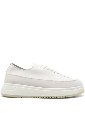 Emporio Armani baskets à empiècements - Blanc
