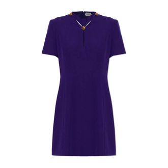 Versace Wollkleid mit Applikationen - - Dresses - Damen - Lila - S