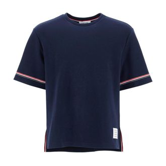 Thom Browne Fit Rugby T-Shirt - - Tops - Herren - Blau - M