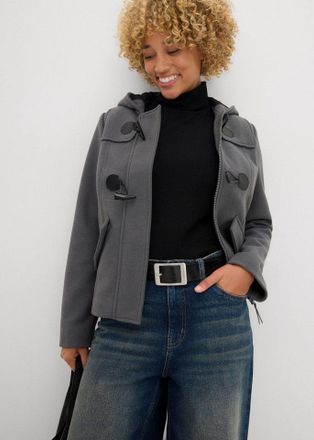 Bonprix Outdoorjacke als Duffle-Jacke, aus Wollimitat, gerade Passform, casualer Stil