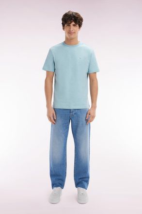 Eden Park Jean 5 Poches En Denim Bleu D&eacute;lavage Stone Bleach Coupe Comfort