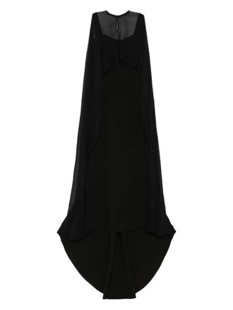 Atu Body Couture robe longue à cape détachable - Noir