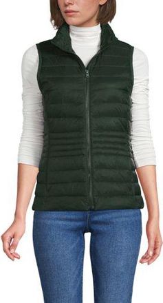 Lands End Daunenweste WANDERWEIGHT Verstaubar Ultraleicht, Damen, Größe:36-38 regular, Grün, Nylon, by Lands End