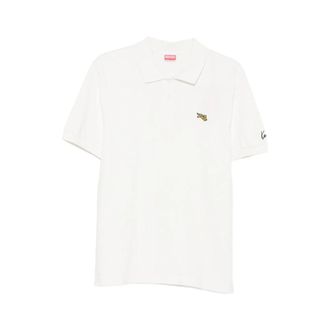 Kenzo Jumping Tiger Slim Polo - - Tops - Herren - Wei&szlig; - XL