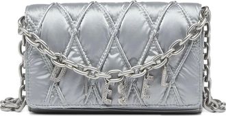 Diesel Femme, Sacs, Gris, Taille: ONE Size Charm-D Sac Mini Matelass&eacute; &agrave; Cha&icirc;ne