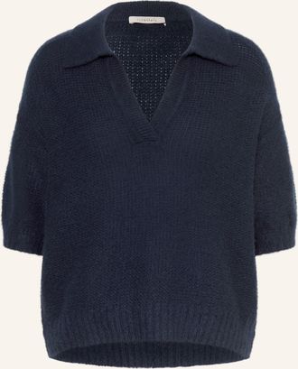 Lilienfels Lilienfels Strick-Poloshirt Mit Cashmere blau