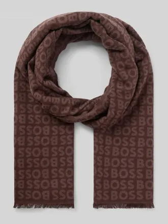 HUGO BOSS Schal mit Logo-Jacquardstruktur