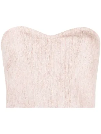 Forte_Forte haut-bustier &agrave; coupe crop - Rose