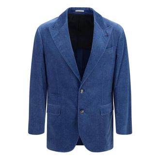 Brunello Cucinelli Blazer ajust&eacute; effet denim - Homme - Vestes - Bleu - Taille: L