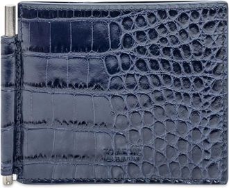 Tom Ford Homme, Accessoires, Bleu, Taille: ONE Size Portefeuille avec pince &agrave; billets &agrave; motif crocodile