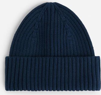 Arket Rippstrickm&uuml;tze -Blau