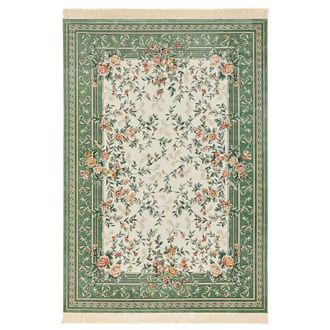 Nouristan Naveh Orient Teppich - Wohnzimmerteppich Orientalisch Kurzflor mit Fransen Vintage Orientalischer Samt-Teppich für Esszimmer, Wohnzimmer, Schlafzimmer