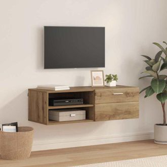 vidaXL Meuble TV ch&ecirc;ne artisanal 100.5 x 39 x 30 cm Bois ding&eacute;nierie vidaXL
