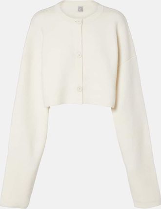 Toteme Cropped-Cardigan aus einem Wollgemisch