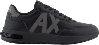 A|X Armani Exchange Homme, Chaussures, Noir, Taille: 43 EU Signature Basket