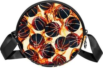 Generic Sac &agrave; bandouli&egrave;re Circle pour femme, petit sac &agrave; bandouli&egrave;re avec fermeture &eacute;clair, bretelles r&eacute;glables, sac &agrave; main rond d&eacute;contract&eacute; pour femmes et fi