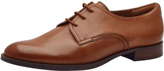 Tamaris Damen Schn&uuml;rer Leder flach, braun, 40 EU