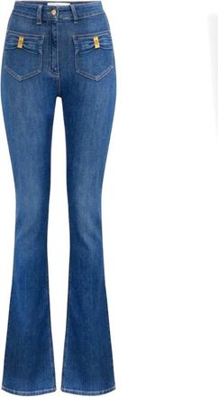 Elisabetta Franchi Femme, Jeans, Bleu, Taille: W27 Jeans Skinny Taille Haute