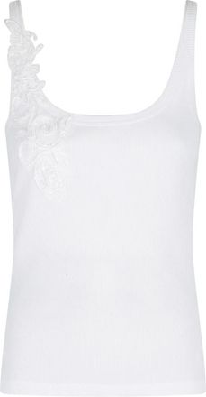 Ermanno Scervino Femme, Tops, Blanc, Taille: 38 FR Top Flowers