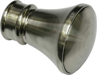 Gardinia Endknopf, Aluminum, Edelstahl-Optik, Windsor Konus, 2
