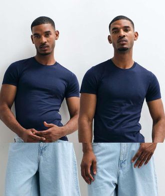 Polo Ralph Lauren 2er-Pack Icon-Logo-Loungewear-T-Shirt in Marineblau