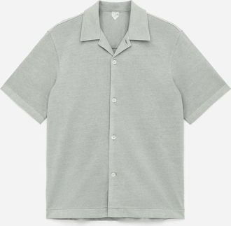 Arket Kurzarmhemd Aus Jersey -Türkis