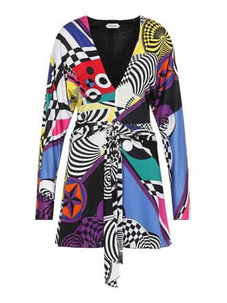 Versace Robe Au Genou - Multicolore