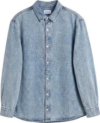 Soulland Femme, Blouses et Chemises, Bleu, Taille: 40/42 FR Damon Denim Shirt