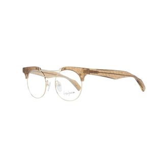 Yohji Yamamoto Femme, Accessoires, Jaune, Taille: ONE Size Lunettes Rondes Dor&eacute;es