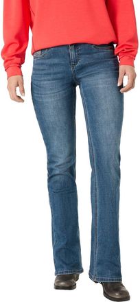 Timezone Damen Jeans Slim LISATZ - Mid Waist - Slim Fit - Bootcut Leg - Blau, Größe:25W / 32L, Farbe:3805-3532 Mid Blue Wash