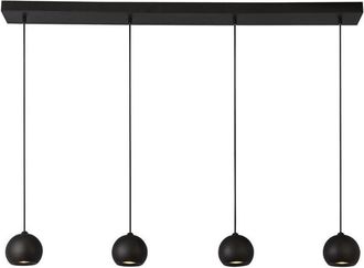 Searchlight Searchlight - Eindhoven 4Lt Bar Suspension barre 4L - Sable Noir Métal GU10 4x50w max Lg 125cm