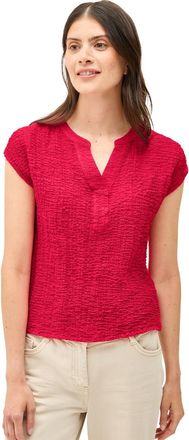 Cecil Damen B345827 Strukturbluse, Glazed Apple Red, XXL