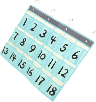 NUOBESTY Türhänger Handytasche aus Robustem Oxford Stoff 18 Fächer Wandorganizer für Klassenzimmer Büro und Studentenwohnheim Handy und Zubehöraufbewahrungstas