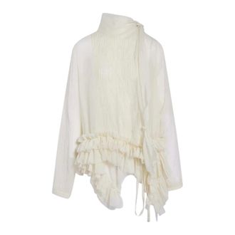 Erika Cavallini Semi Couture Blouse Giorgia - Femme - Blouses et Chemises - Blanc - Taille: 42 FR