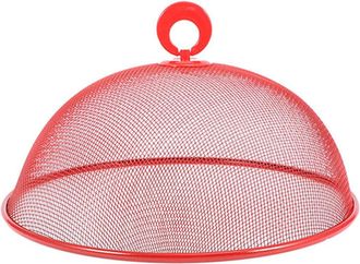 BESTONZON Metall Fliegenhaube Lebensmittel Abdeckhaube Eisen Tellerglocke Kuchenhaube Mesh Kuchen Abdeckung Speiseschirm Fruchtfliegen Schutzhaube Obstfliegen H