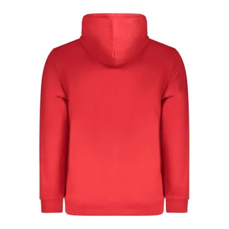 Tommy Hilfiger Logo Embroidered Cotton Hoodie - Red