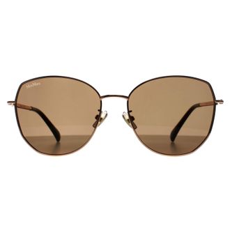 Max Mara Rund Damen Gold Braun MM0114-K