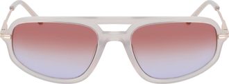 DKNY Unisex DK712S Sunglasses, 011 Fog, 57