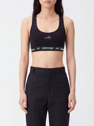 Balenciaga Gek&uuml;rztes Sport-Top von aus technischem Gewebe mit Kontrast-Logo