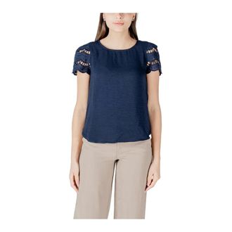 Jacqueline de Yong Jacqueline de Yong, Femme, Tops, Bleu, Taille: 40 FR T-shirt bleu &agrave; manches courtes