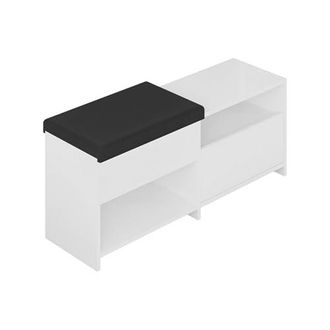 Dmora Schuhschrank 120,3x40,5x51 cm Wei&szlig; 8 Paare, 1 Regal