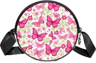 Generic Sac &agrave; bandouli&egrave;re rond pour femme, petit sac &agrave; bandouli&egrave;re esth&eacute;tique avec fermeture &eacute;clair, bretelles r&eacute;glables, sac &agrave; main rond d&eacute;contract&eacute; pour fem