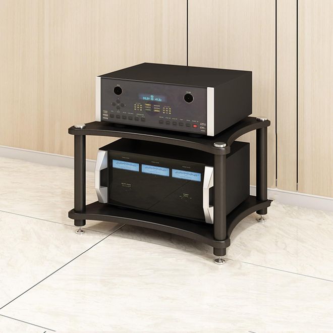 Generic HiFi Rack aus Holz & Stahl HiFi Regal Stereo-Audio ...