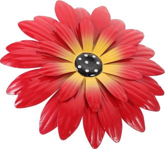 Hemobllo Metallene Sonnenblumen Wanddekoration aus Eisen Filigraner Wandbehang f&uuml;r Garten Terrasse Wohnzimmer H&auml;ngende Au&szlig;endeko f&uuml;r Zuhause und Party